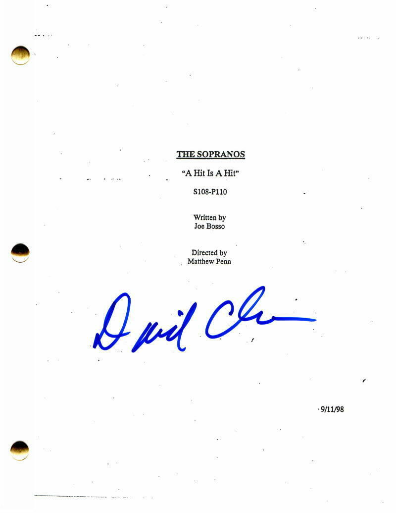 DAVID CHASE SIGNED AUTOGRAPH - THE SOPRANOS FULL EPISODE SCRIPT JAMES ...