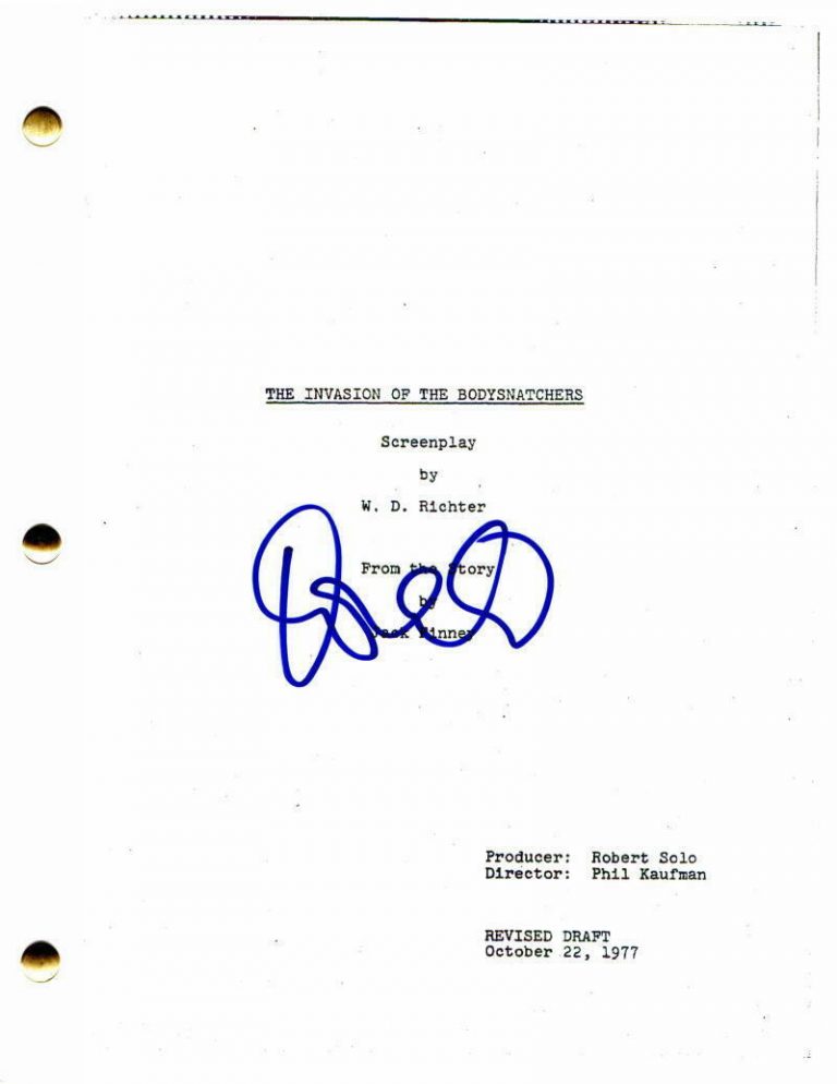 DONALD SUTHERLAND SIGNED AUTOGRAPH - INVASION OF THE BODY SNATCHERS ...