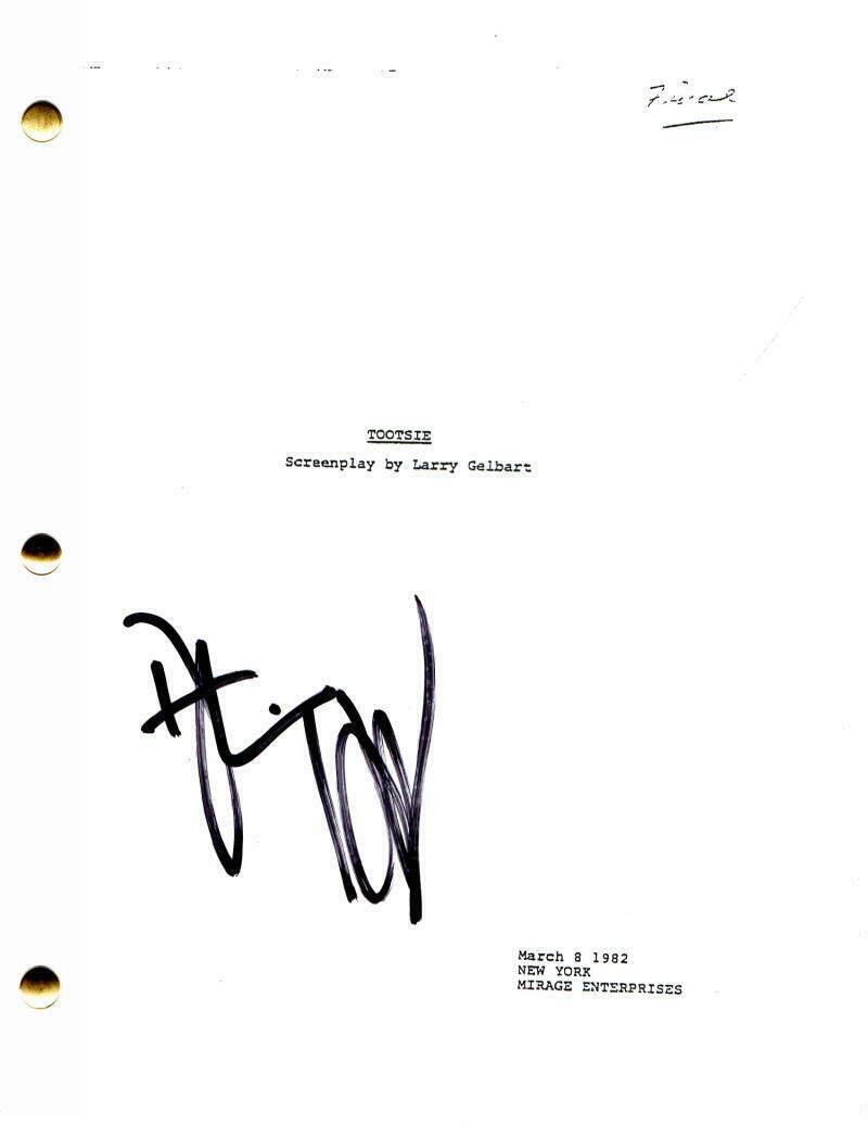 DUSTIN HOFFMAN SIGNED AUTOGRAPH - TOOTSIE FULL MOVIE SCRIPT - JESSICA ...