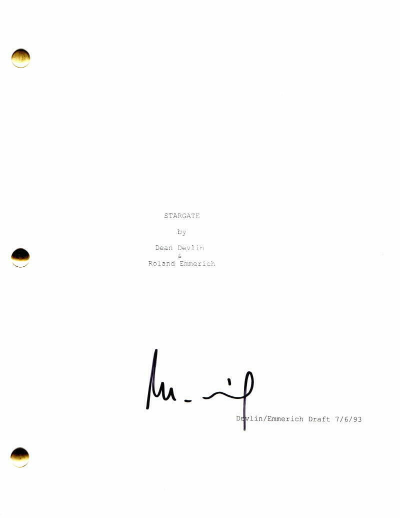 ROLAND EMMERICH SIGNED AUTOGRAPH - STARGATE MOVIE SCRIPT - KURT RUSSELL ...
