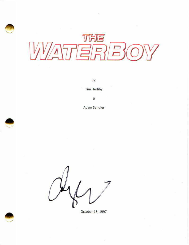 ADAM SANDLER SIGNED AUTOGRAPH - THE WATERBOY FULL MOVIE SCRIPT - HENRY ...