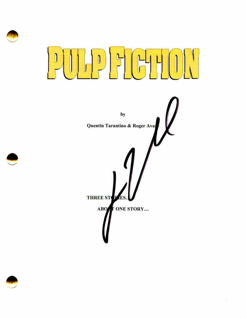 JOHN TRAVOLTA SIGNED AUTOGRAPH - PULP FICTION FULL MOVIE SCRIPT - UMA ...