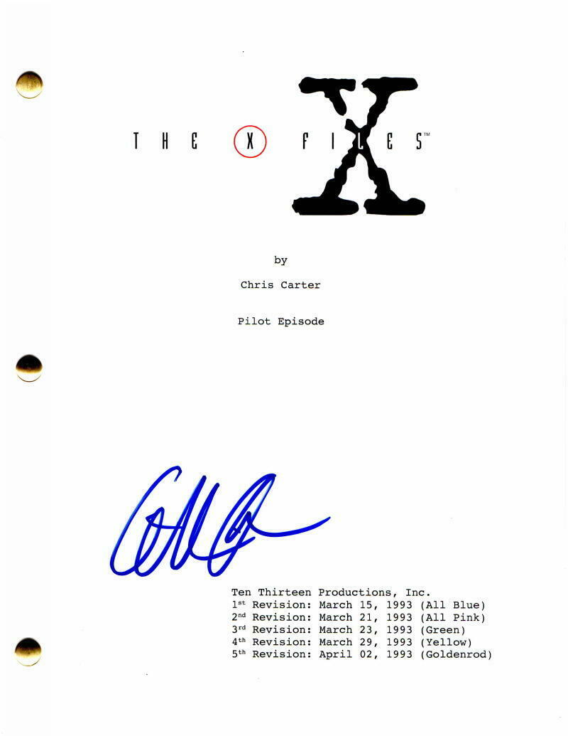 GILLIAN ANDERSON SIGNED AUTOGRAPH - THE X-FILES PILOT SCRIPT - DAVID ...
