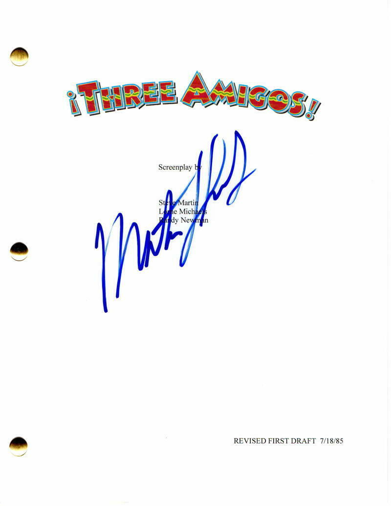 MARTIN SHORT SIGNED AUTOGRAPH - THREE AMIGOS MOVIE SCRIPT - CHEVY CHASE ...