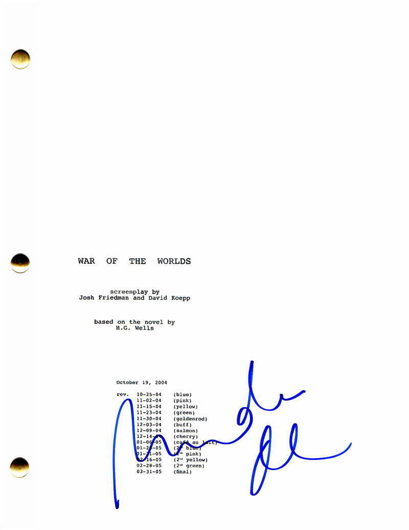 MIRANDA OTTO SIGNED AUTOGRAPH - WAR OF THE WORLDS FULL MOVIE SCRIPT ...