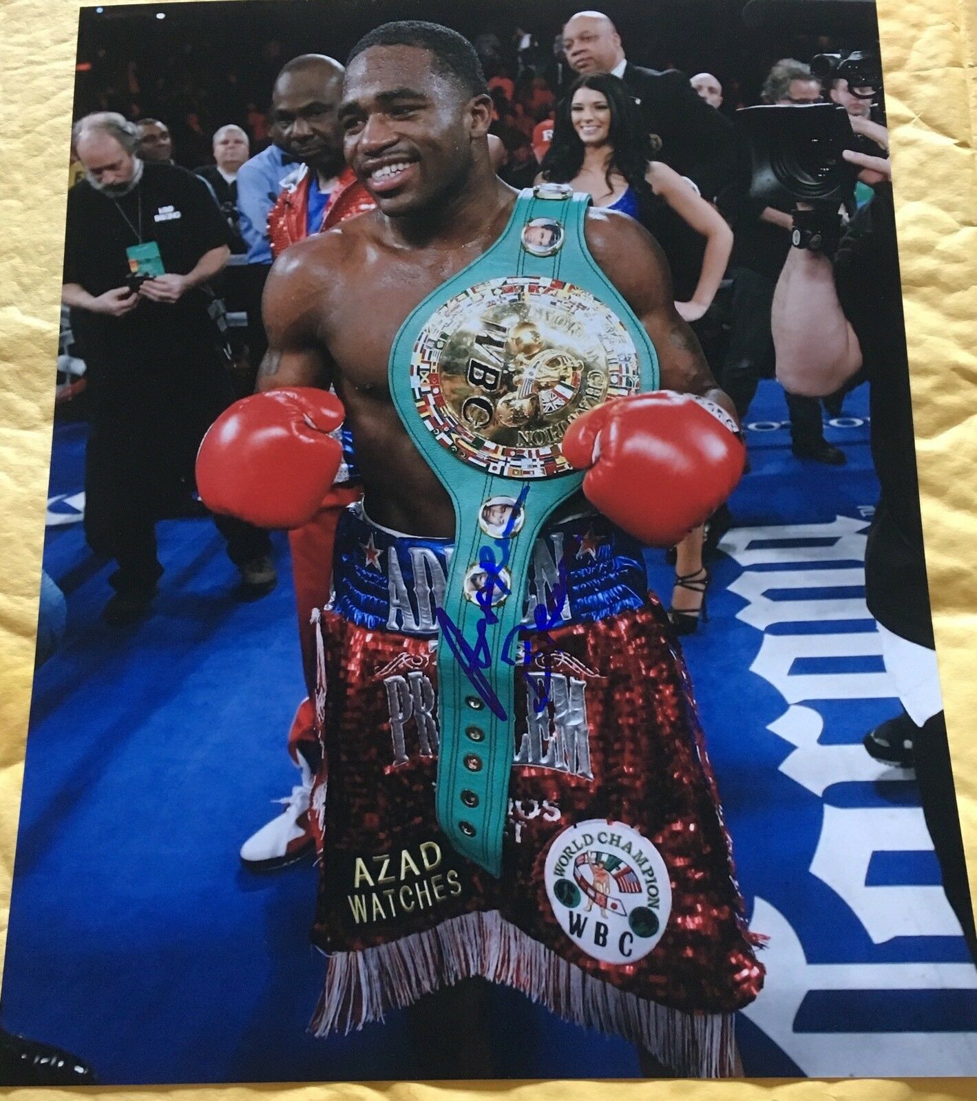 ADRIEN BRONER SIGNED AUTOGRAPH NEW ACTION POSE BOXING CHAMPION 11X14 ...