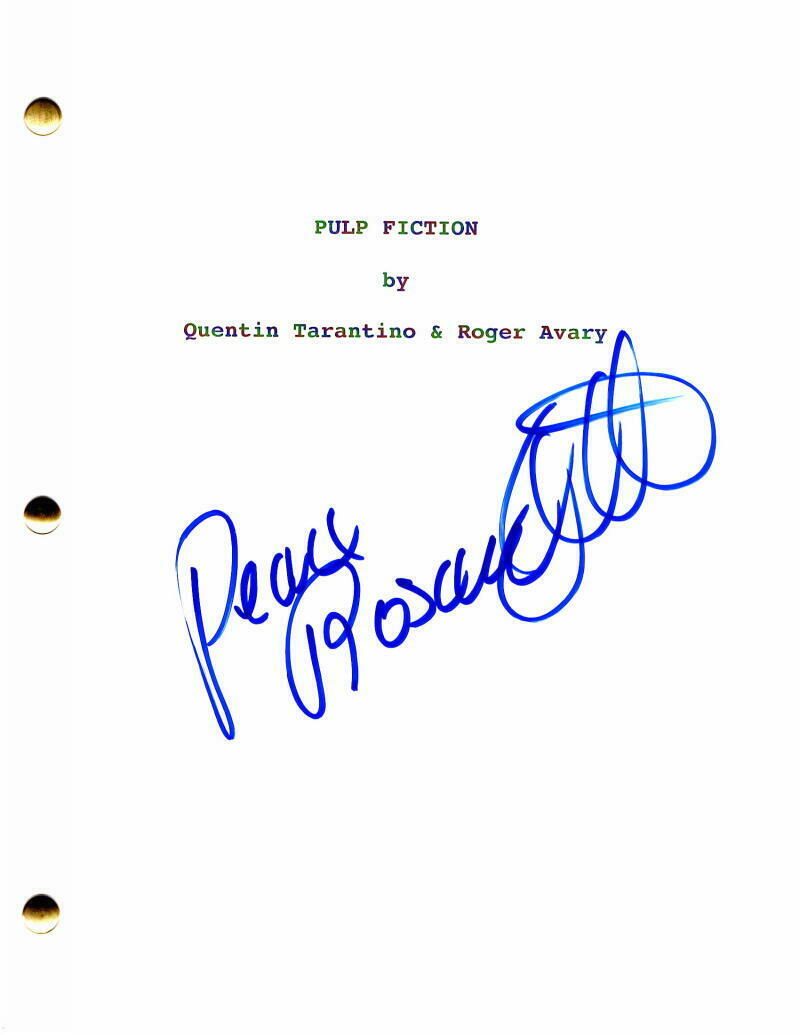 ROSANNA ARQUETTE SIGNED AUTOGRAPH - PULP FICTION MOVIE SCRIPT - BRUCE ...