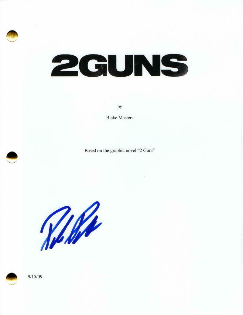 PAULA PATTON SIGNED AUTOGRAPH - 2 GUNS FULL MOVIE SCRIPT - MARK ...