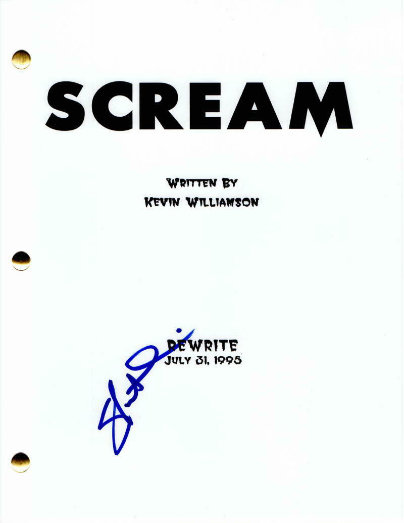 SKEET ULRICH SIGNED AUTOGRAPH - SCREAM MOVIE SCRIPT - WES CRAVEN, NEVE ...