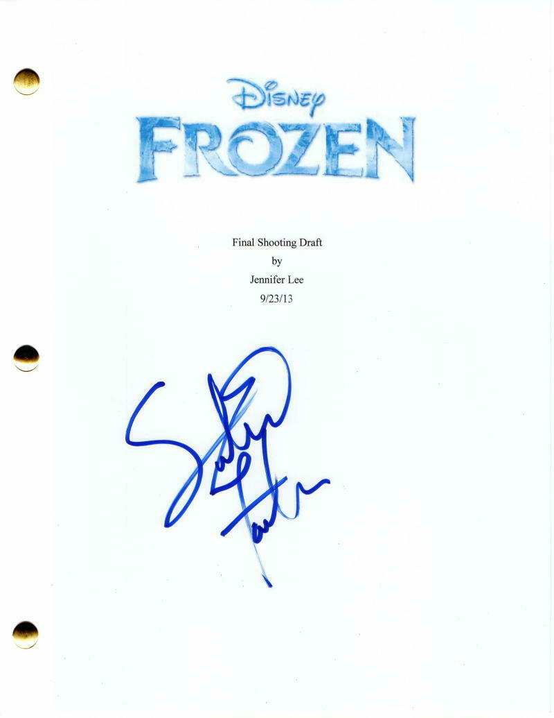 SANTINO FONTANA SIGNED AUTOGRAPH - FROZEN FULL MOVIE SCRIPT DISNEY ...