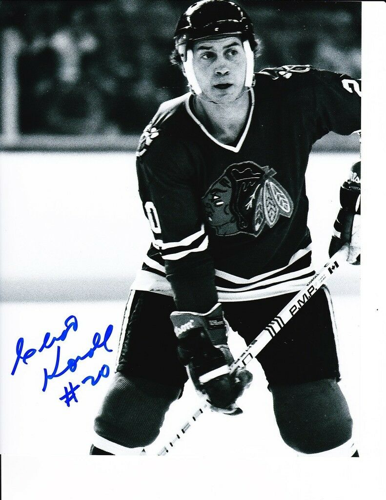 CHICAGO BLACKHAWKS CLIFF KOROLL SIGNED BLACK AND WHITE 8X10 Collectible ...
