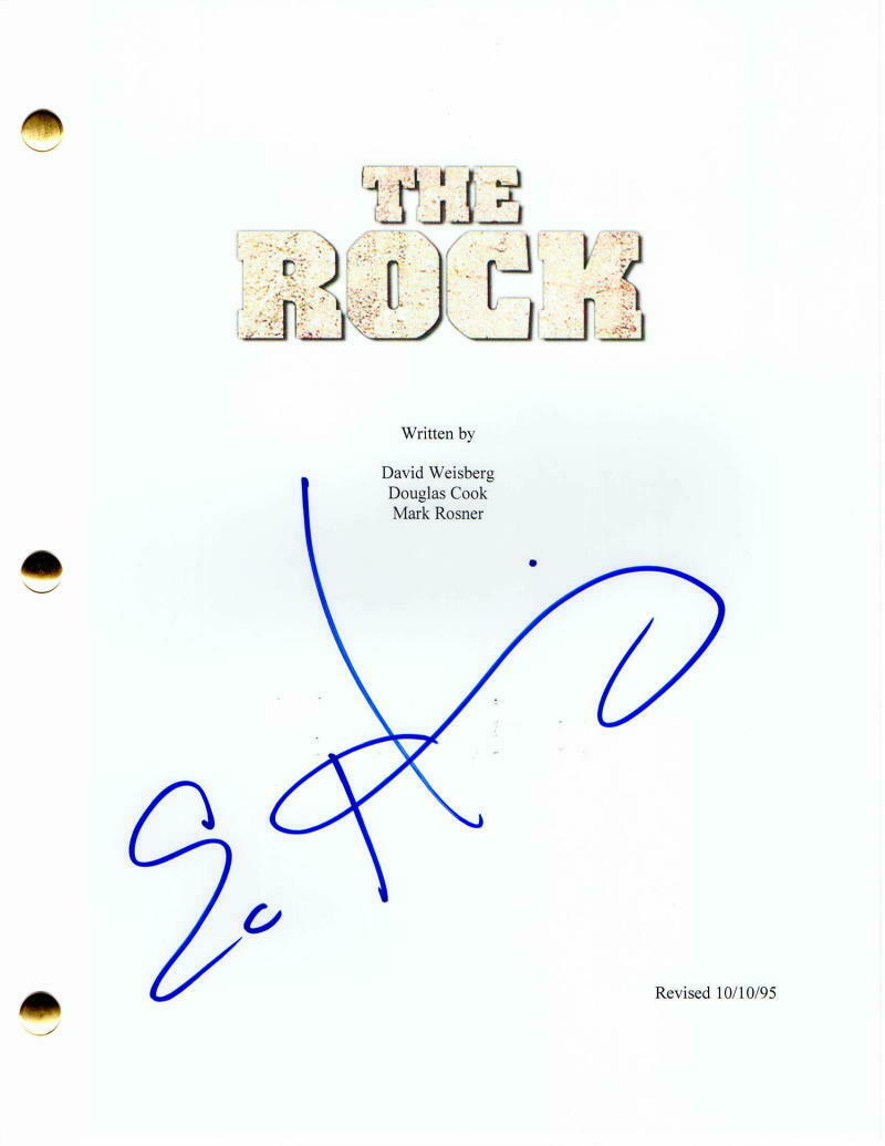ED HARRIS SIGNED AUTOGRAPH - THE ROCK FULL MOVIE SCRIPT - SEAN CONNERY ...