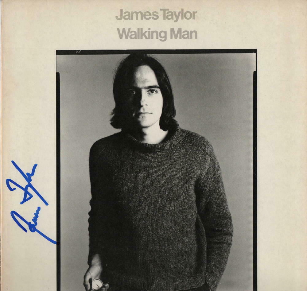 JAMES TAYLOR SIGNED AUTOGRAPH - WALKING MAN - RECORD, ALBUM, VINYL A ...