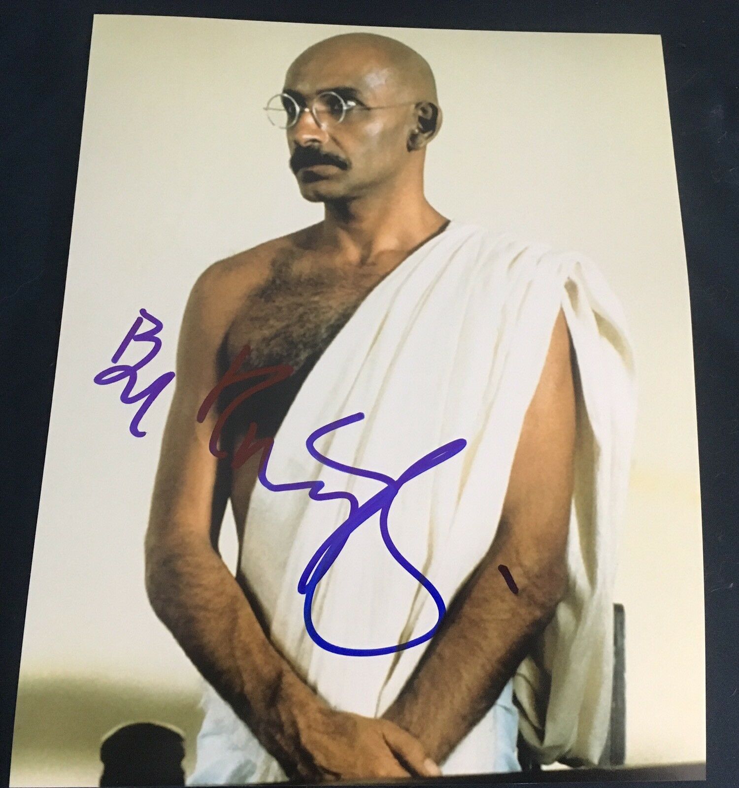 BEN KINGSLEY SIGNED AUTOGRAPH CLASSIC SCENE FAMOUS 8x10 PHOTO WITH COA ...