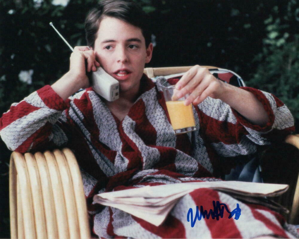 MATTHEW BRODERICK SIGNED AUTOGRAPH 8X10 PHOTO - FERRIS BUELLER'S DAY ...