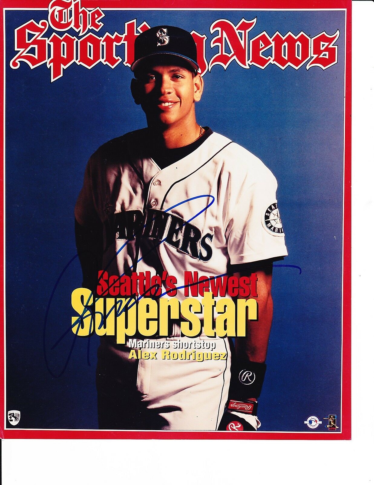 SEATTLE MARINERS ALEX RODRIGUEZ SIGNED VINTAGE 8X10 Collectible ...