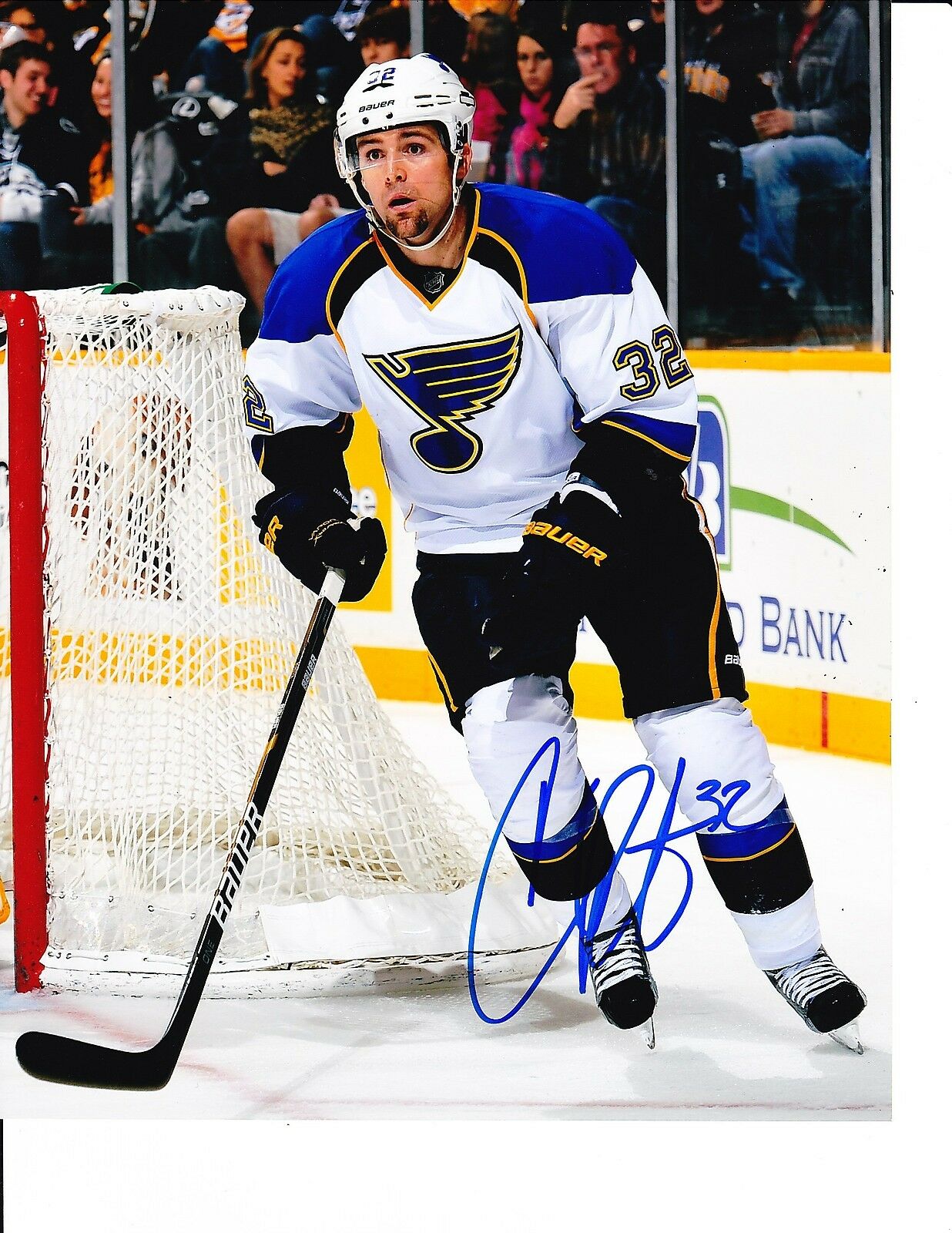 ST. LOUIS BLUES CHRIS PORTER SIGNED COMING AROUND NET 8X10 Collectible ...