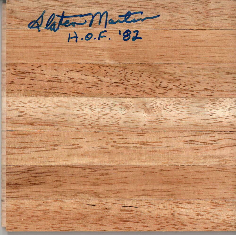 SLATER MARTIN SIGNED AUTOGRAPH - PARQUET FLOORBOARD - HALL OF FAME ...