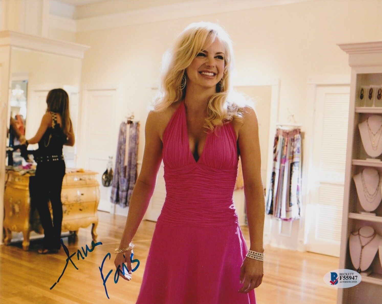 ANNA FARIS SIGNED 8X10 PHOTO HOUSE BUNNY BECKETT BAS AUTOGRAPH AUTO COA ...