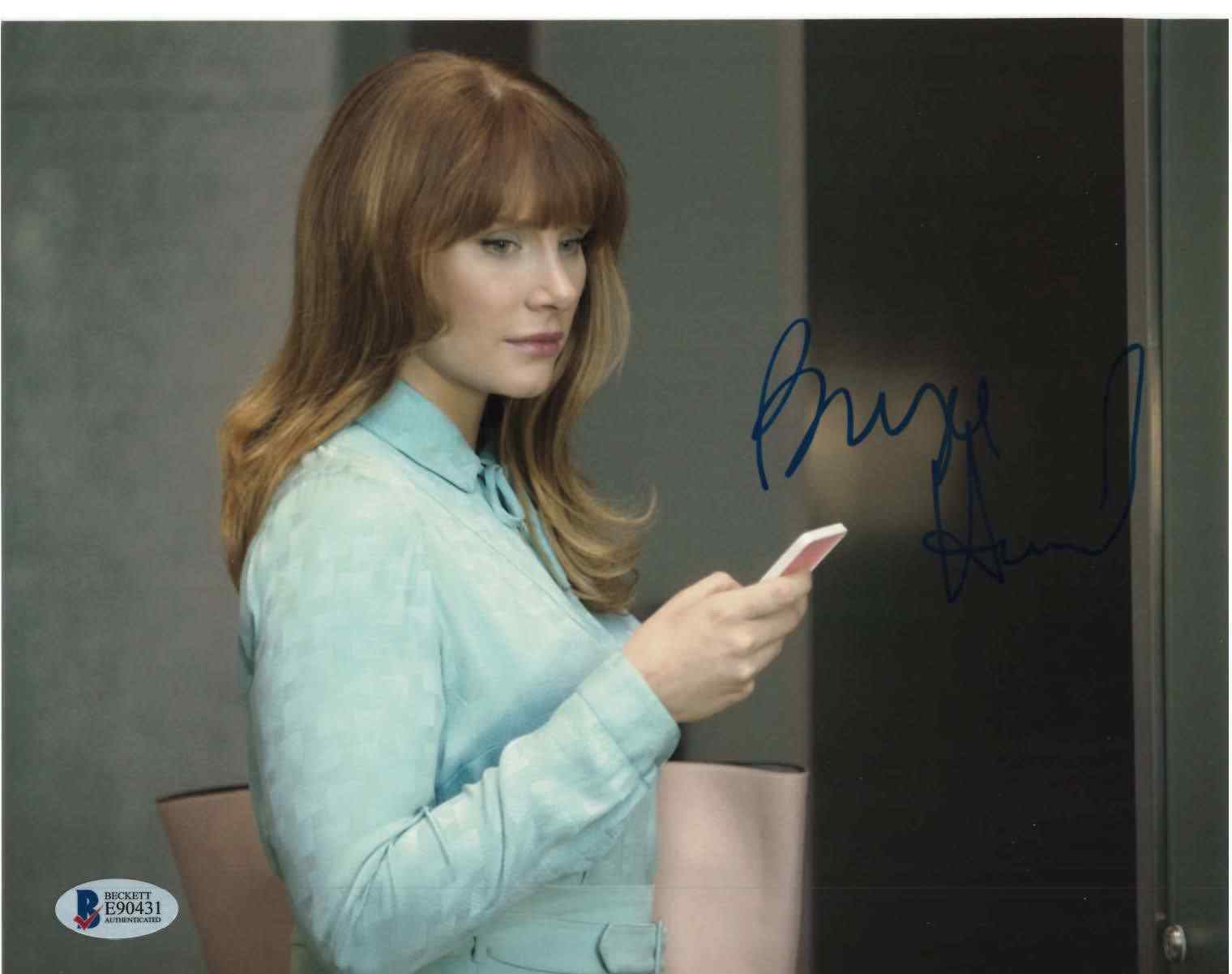 BRYCE DALLAS HOWARD SIGNED 8X10 PHOTO BLACK MIRROR BECKETT BAS ...