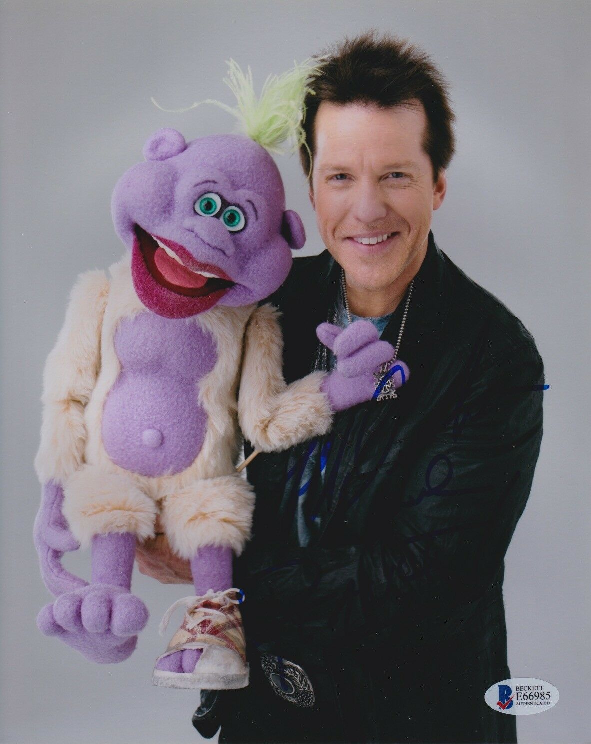 JEFF DUNHAM SIGNED 8X10 PHOTO VENTRILOQUIST BECKETT BAS AUTOGRAPH AUTO ...