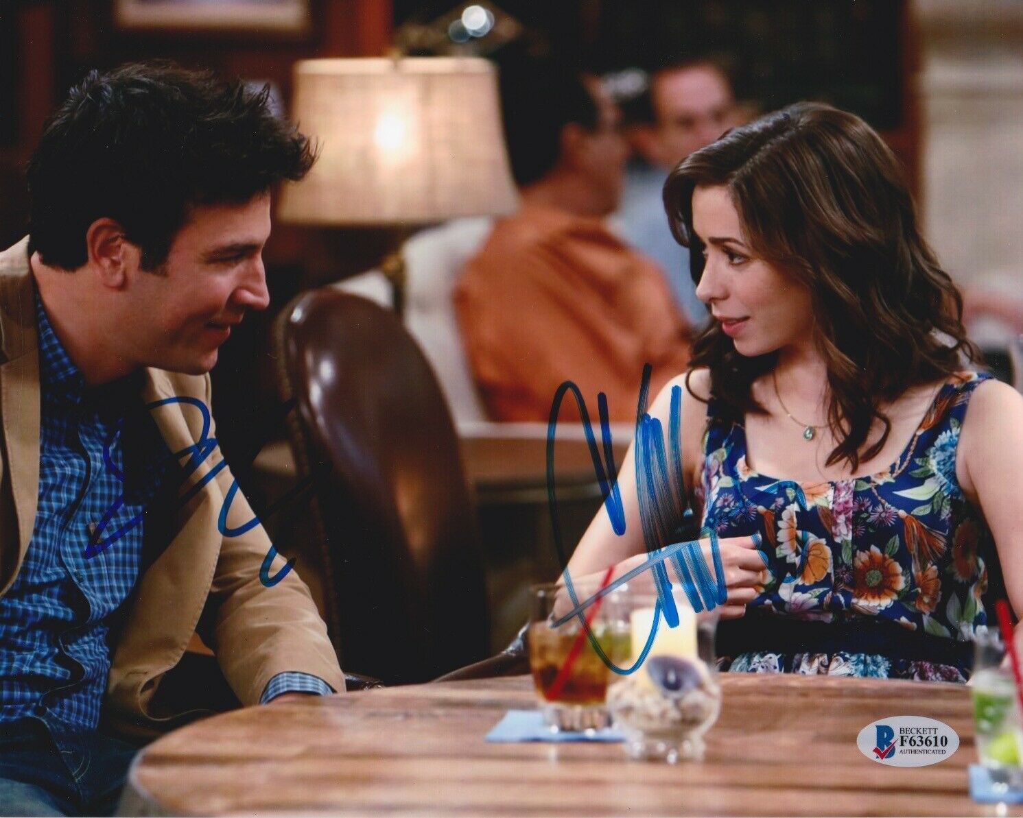 JOSH RADNOR CRISTIN MILIOTI SIGNED 8X10 PHOTO HIMYM BECKETT BAS ...
