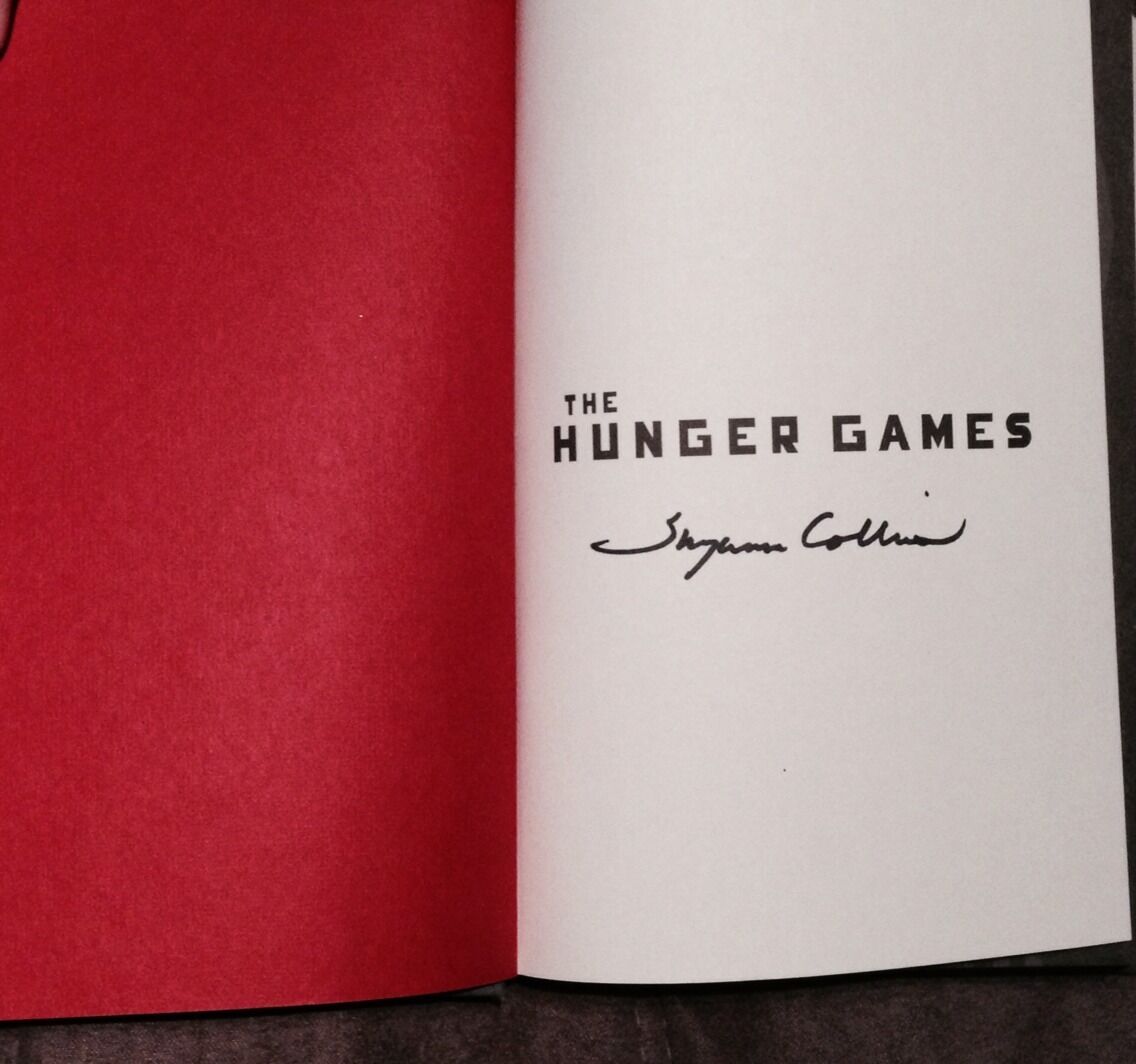 SUZANNE COLLINS SIGNED AUTOGRAPH "THE HUNGER GAMES" TRILOGY 3 BOOK ...