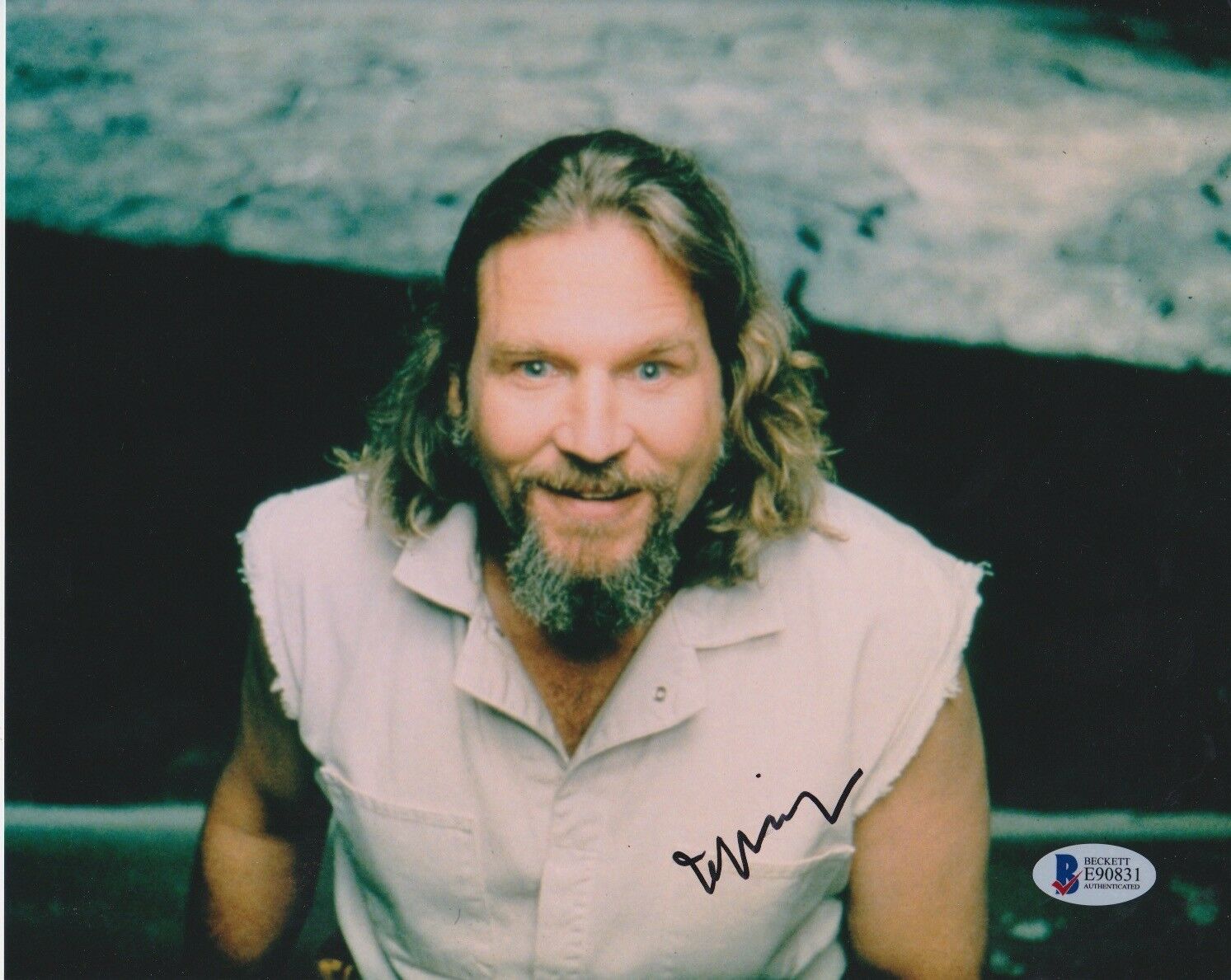 JEFF BRIDGES SIGNED 8X10 PHOTO BIG LEBOWSKI BECKETT BAS AUTOGRAPH AUTO ...