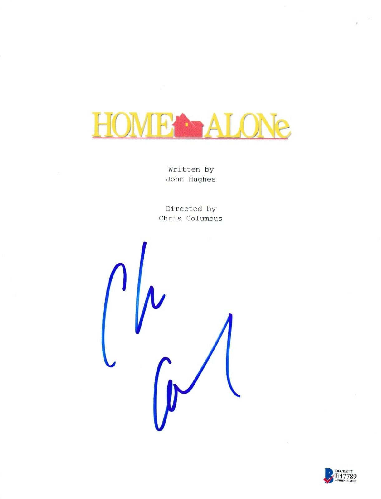 CHRIS COLUMBUS SIGNED HOME ALONE MOVIE SCRIPT BECKETT BAS AUTOGRAPH ...