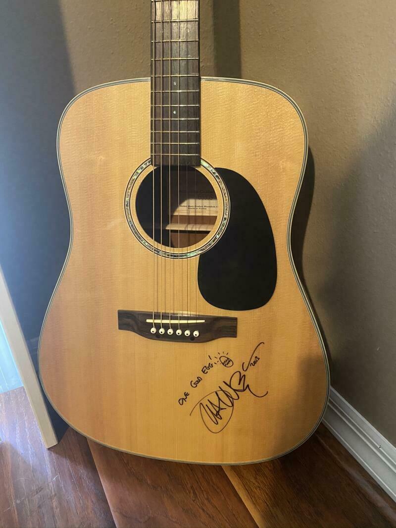 JOHN MAYER SIGNED AUTOGRAPH ACOUSTIC GUITAR - BEAUTFIUL FULL SIGNATURE ...