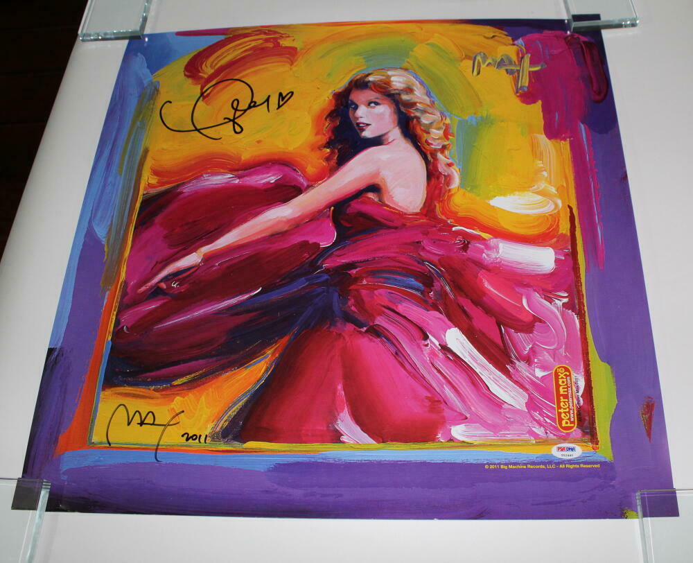 PETER MAX & TAYLOR SWIFT SIGNED AUTOGRAPH LIMITED EDITION TAYLOR SWIFT ...