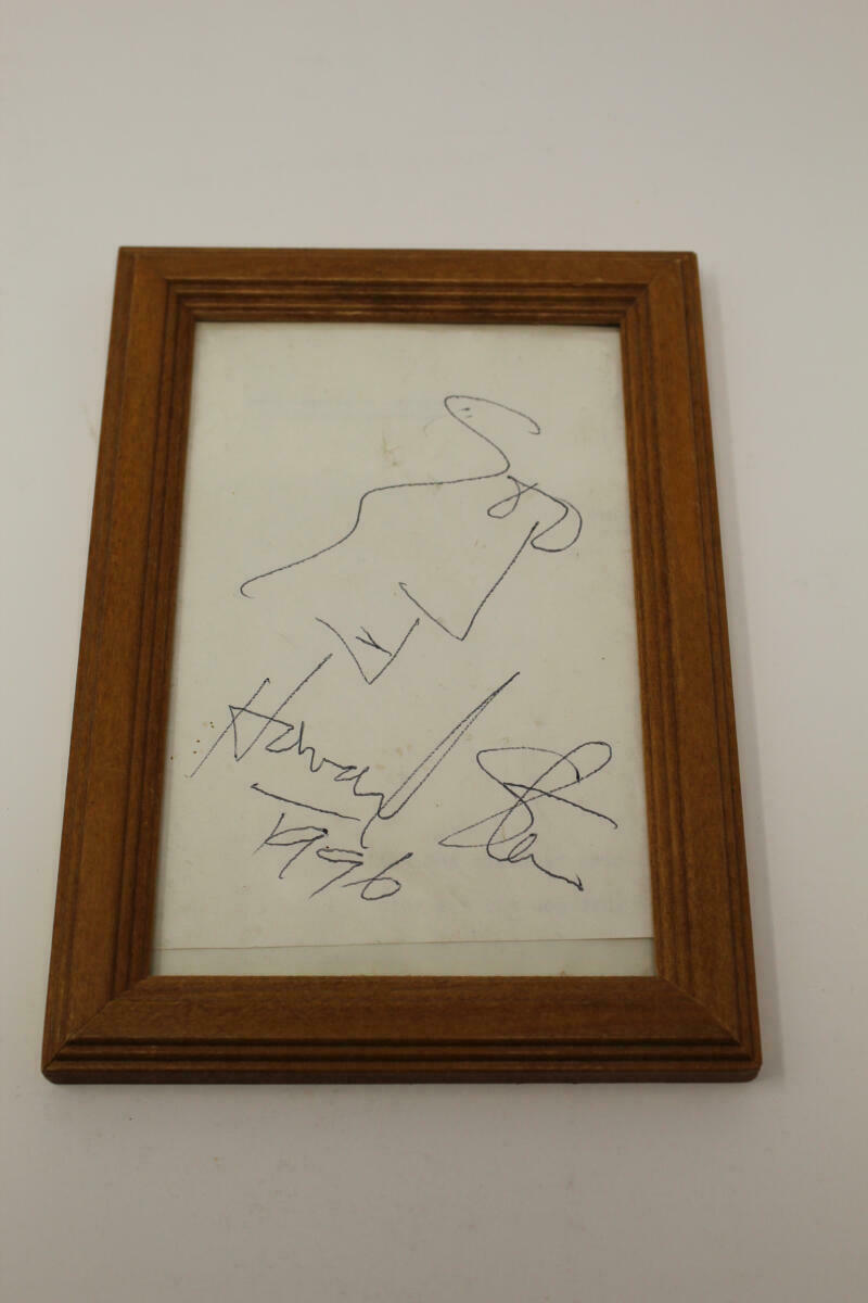 HOWARD STERN SIGNED AUTOGRAPH HAND DRAWN PORTRAIT SKETCH - 1/1 RARE ...