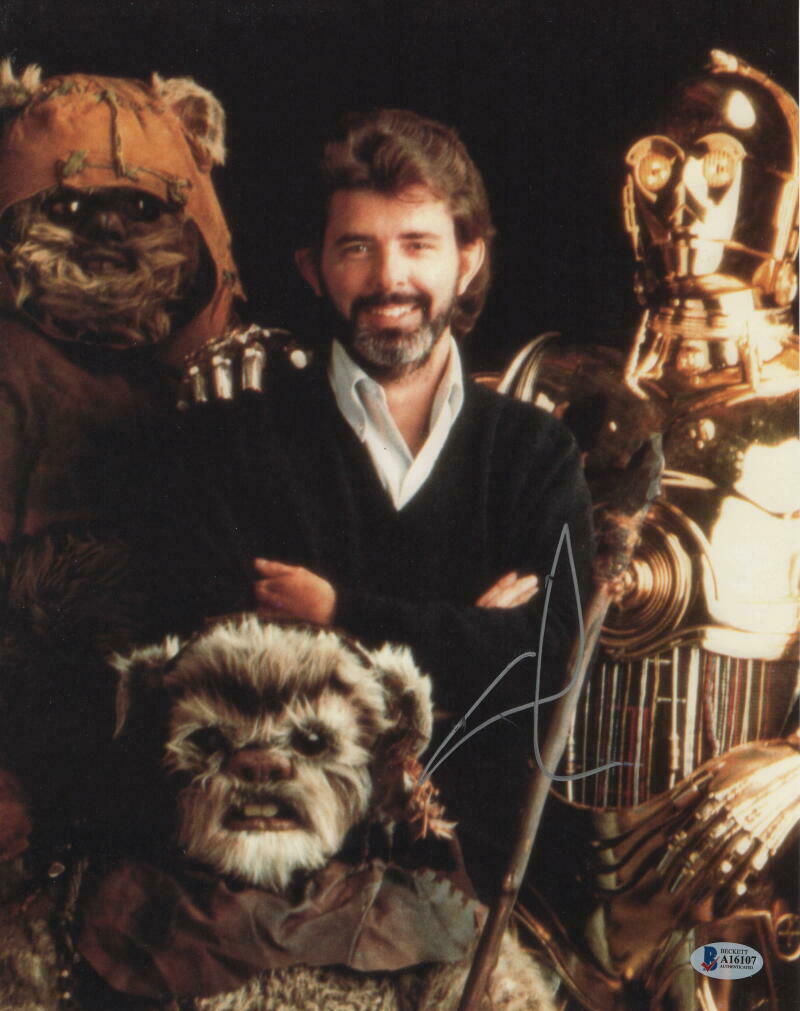 GEORGE LUCAS SIGNED AUTOGRAPH 11x14 PHOTO - STAR WARS, INDIANA JONES ...