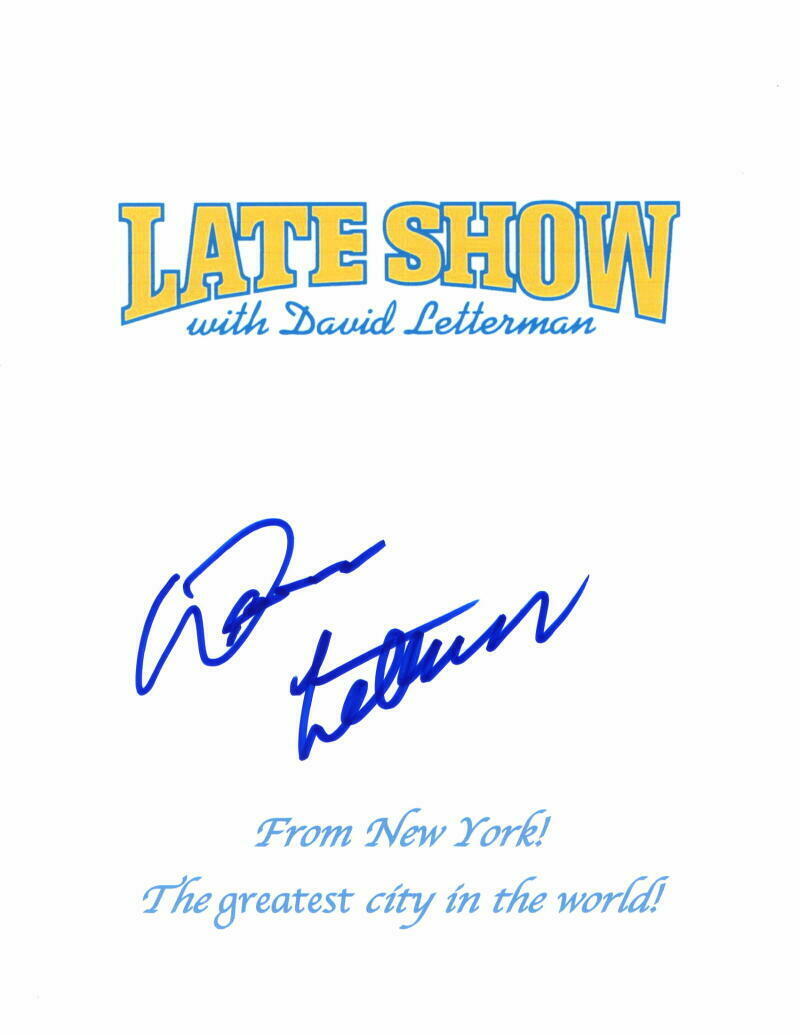 DAVID LETTERMAN SIGNED AUTOGRAPH CUSTOM COMMEMORATIVE MINI POSTER -LATE ...