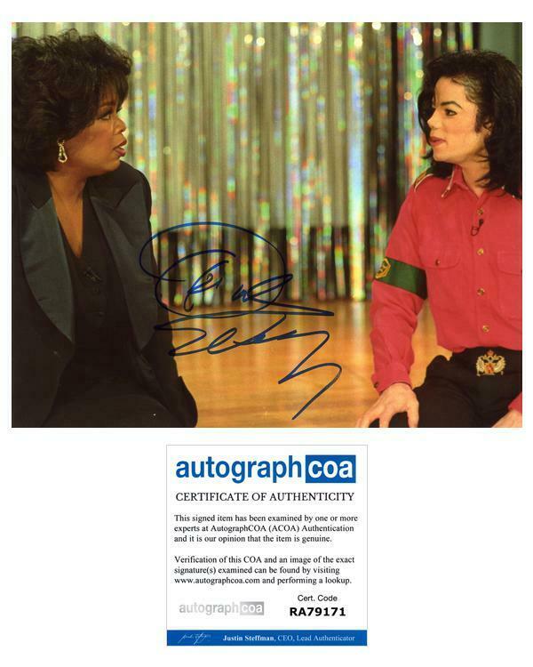 Oprah Winfrey AUTOGRAPH Signed 8x10 Photo w/ Michael Jackson B ACOA ...