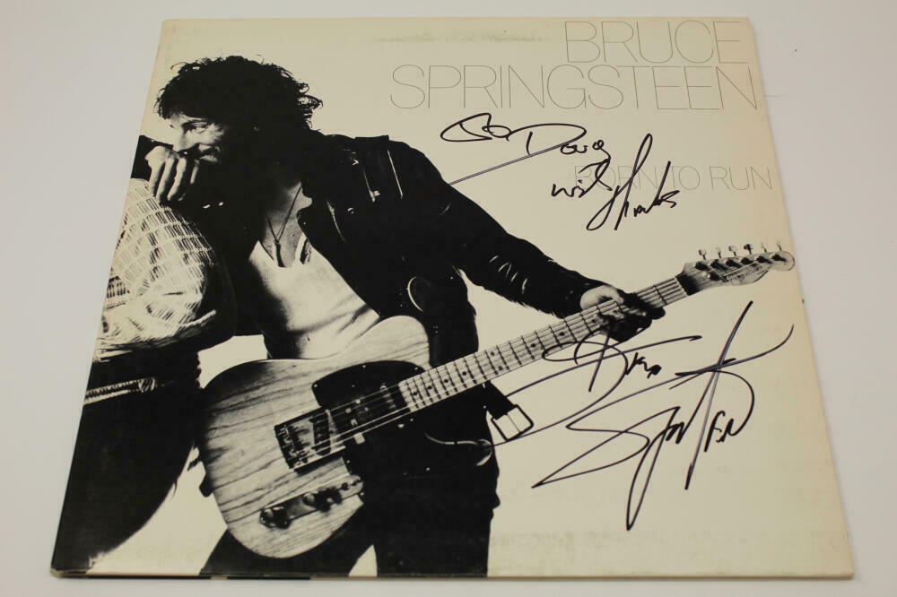 BRUCE SPRINGSTEEN SIGNED AUTOGRAPH ALBUM VINYL RECORD - BORN TO RUN ...