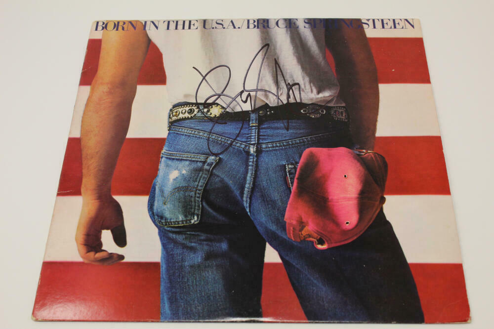 BRUCE SPRINGSTEEN SIGNED AUTOGRAPH ALBUM VINYL RECORD - BORN IN THE U.S ...