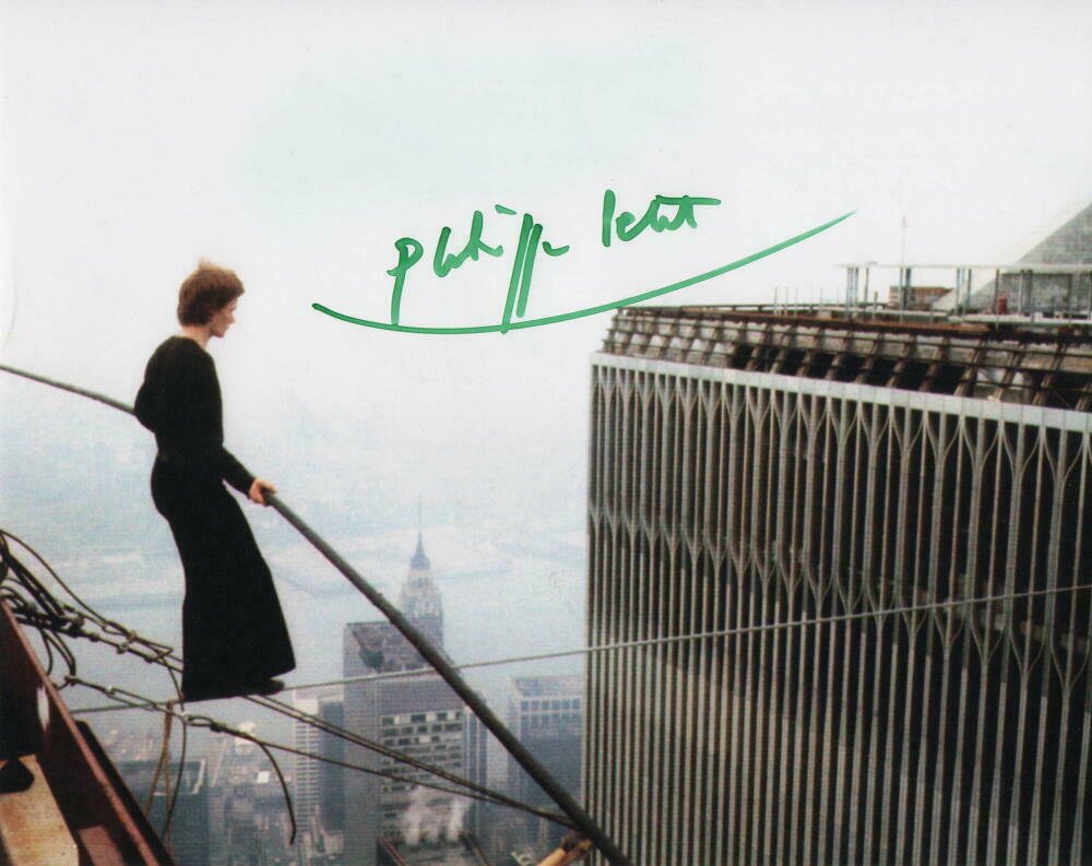 PHILIPPE PETIT SIGNED AUTOGRAPH 8X10 PHOTO - WORLD TRADE CENTER HIGH ...