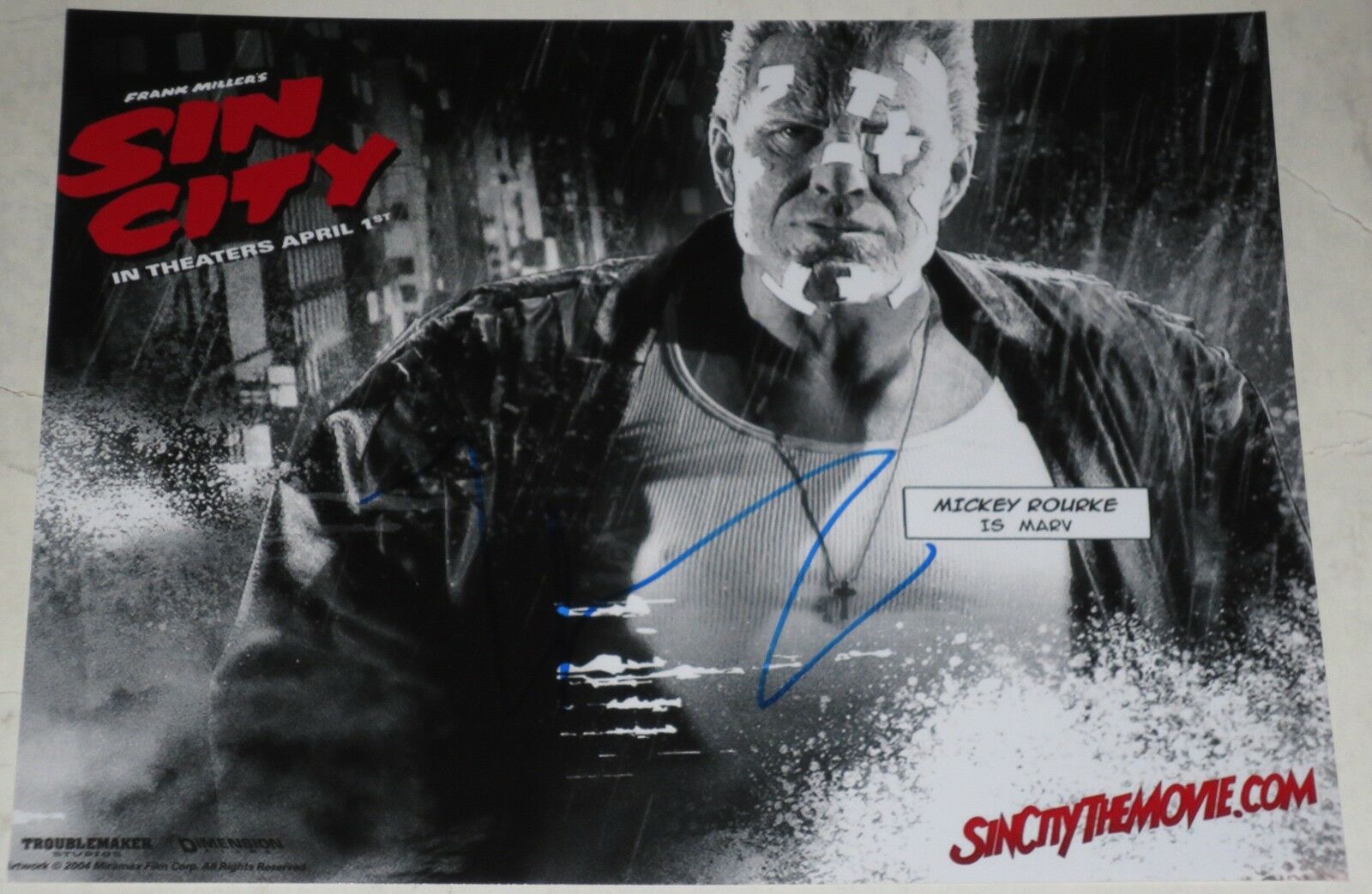 MICKEY ROURKE SIGNED 8X10 PHOTO AUTOGRAPH THE WRESTLER IRON MAN COA A ...