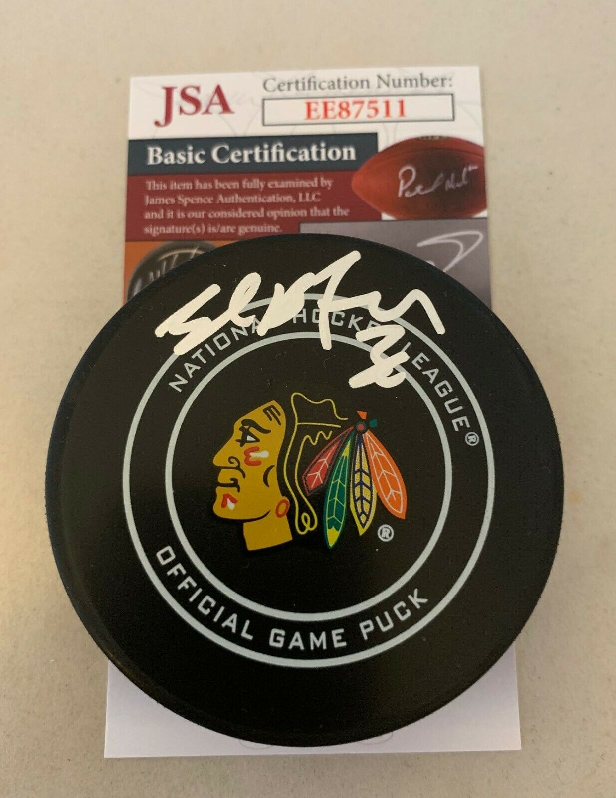 Ed Belfour signed Chicago Blackhawks Official Game Puck autographed ...