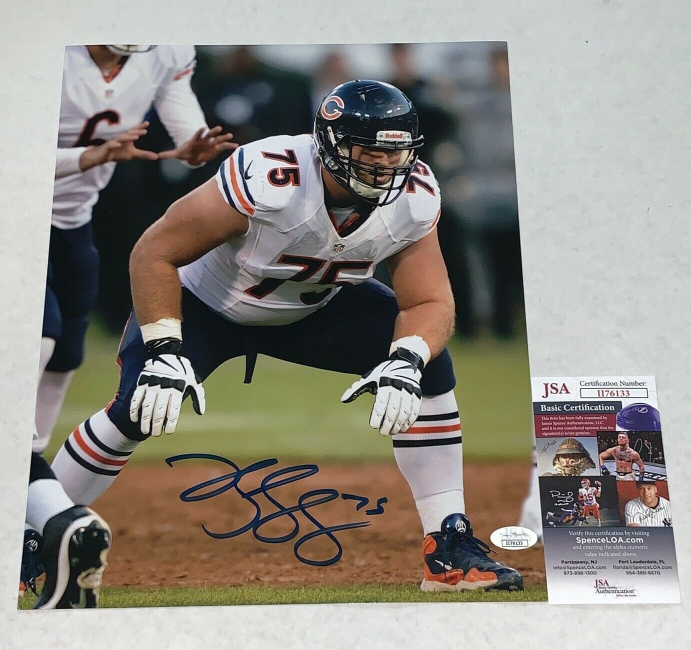 Kyle Long signed Chicago Bears 11x14 photo autographed JSA Collectible ...