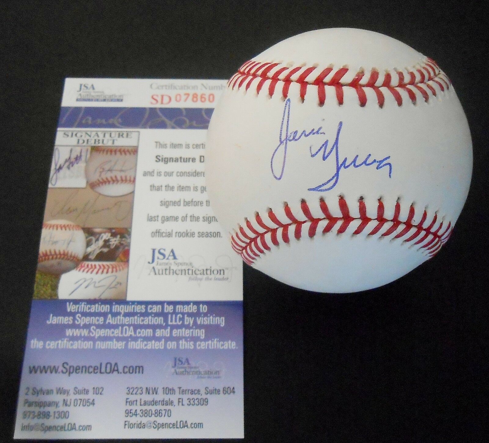 Javier Guerra Signed Official Baseball w/JSA Signature Debut COA Padres ...