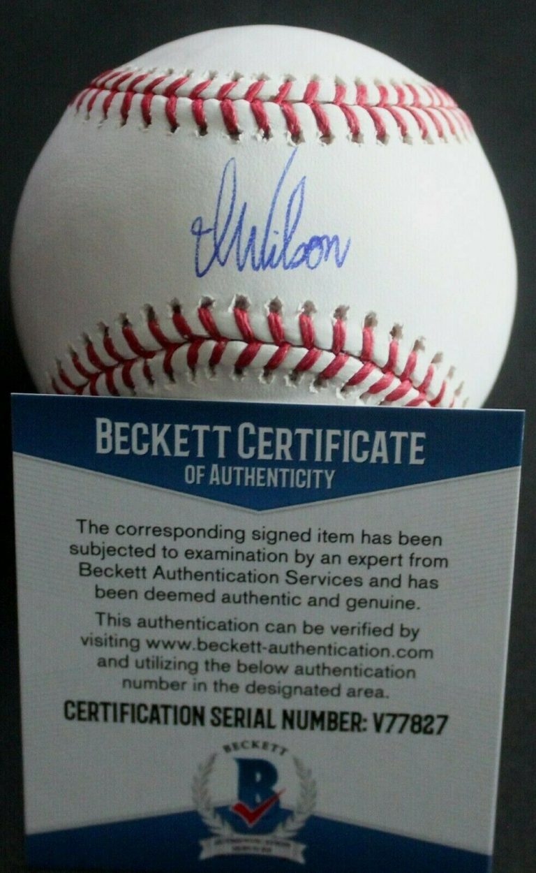 Izzy Wilson Signed Official Major League Baseball Braves W/Beckett COA ...