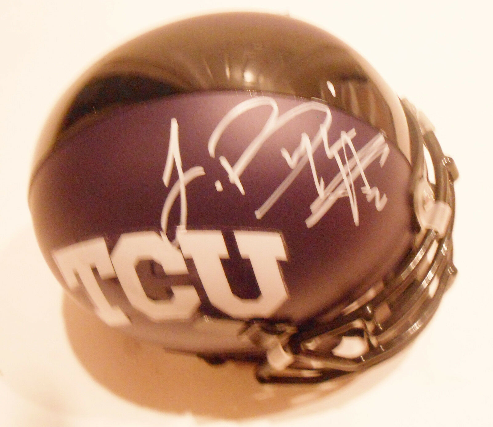 Trevone Boykin Signed TCU Horned Frogs Mini Football Helmet w/COA C ...