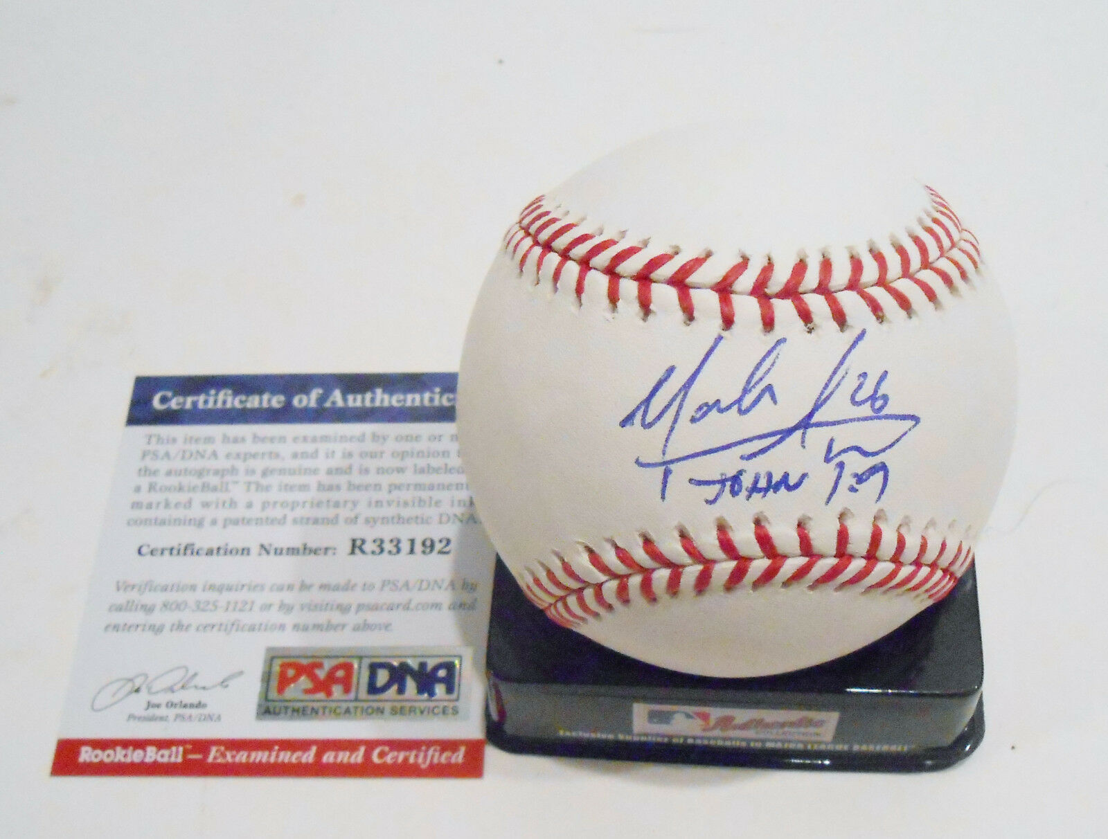 Mark Appel Signed Official Major League Baseball w/PSA DNA #1 Pick ...