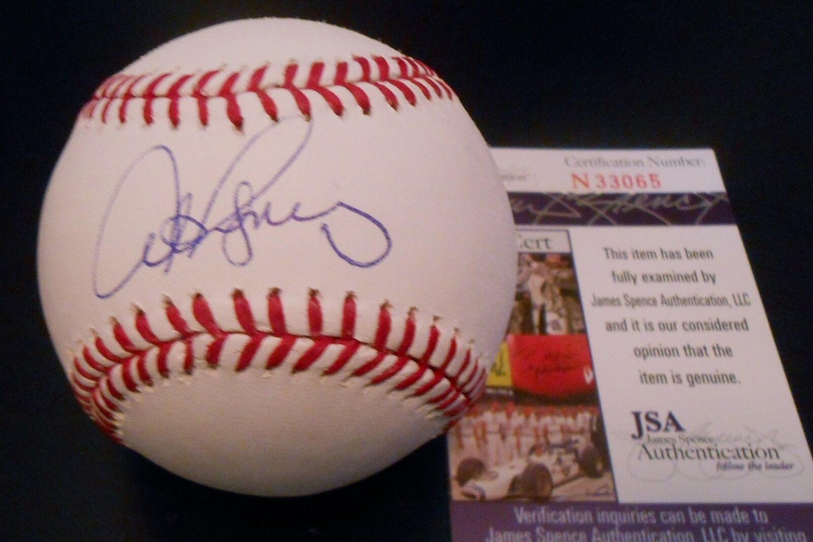 Alex Rodriguez Signed Official MLB Baseball w/JSA COA N33065 NY Yankees ...