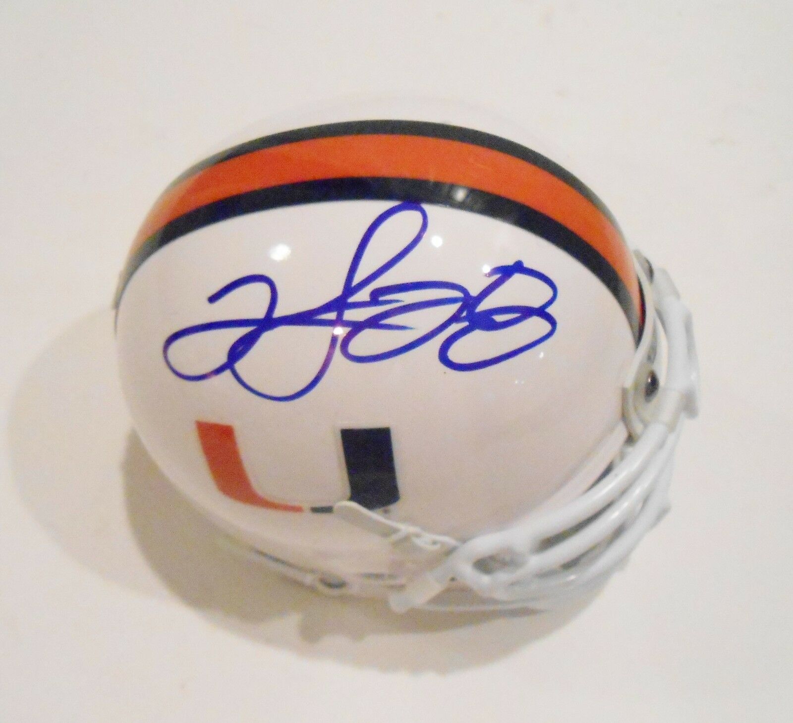 Clinton Portis Signed Miami Hurricanes Mini Helmet w/COA Redskins ...