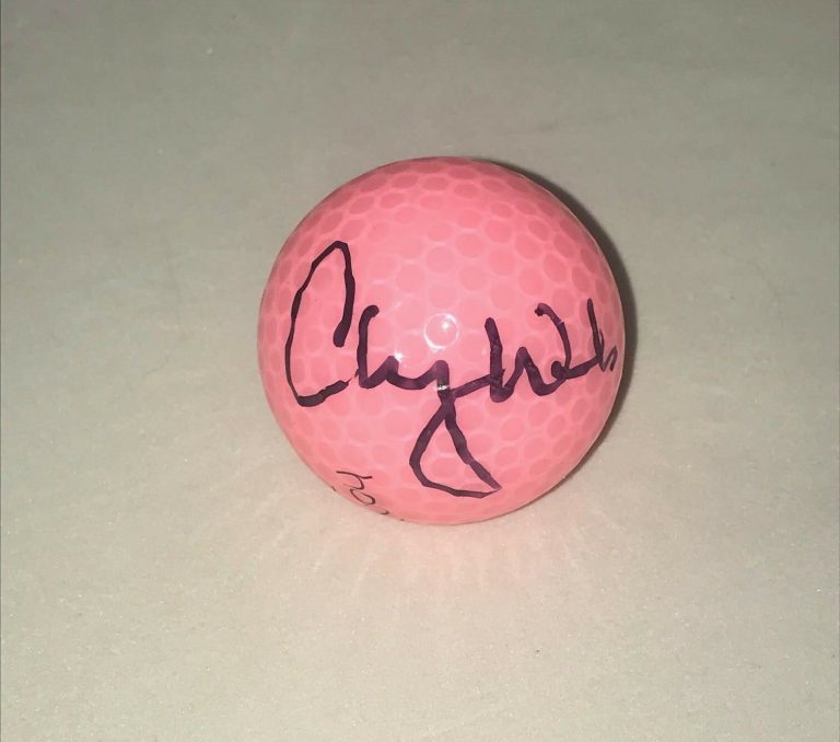 Cheyenne Woods signed Pink Wilson Hope Golf Ball autographed LPGA USA ...