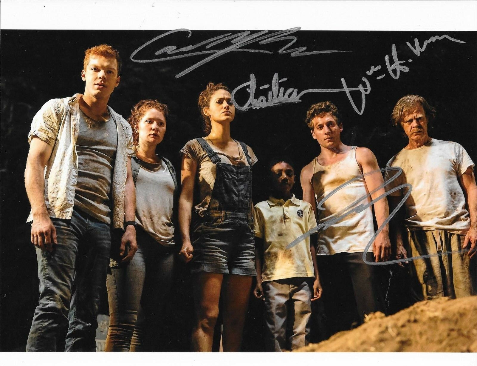 Shameless signed Cast 8x10 photo William H. Macy, Monaghan, Allen White ...