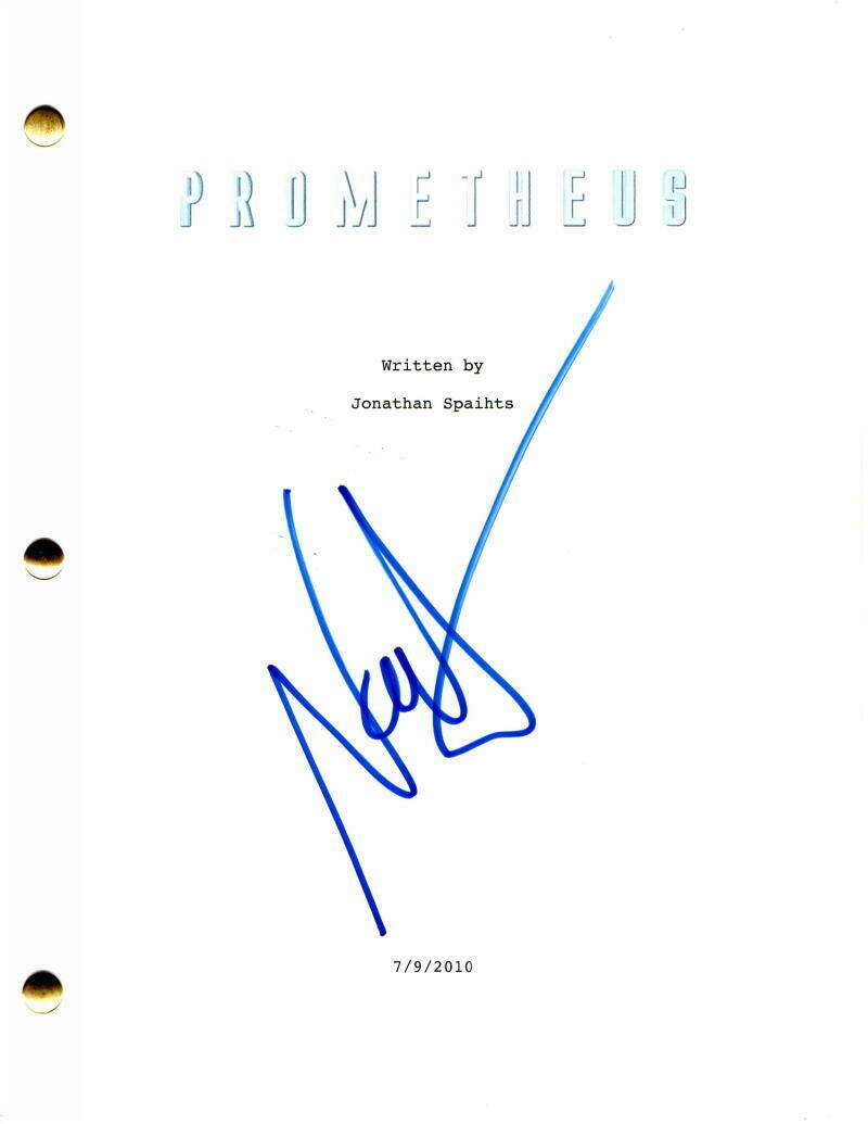 NOOMI RAPACE SIGNED AUTOGRAPH PROMETHEUS FULL MOVIE SCRIPT - MICHAEL FASSBENDER Collectible ...